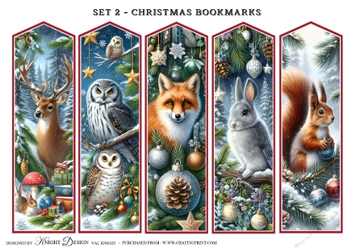 Christmas Bookmarks Set 2 - CUP1381987_58488 | Craftsuprint