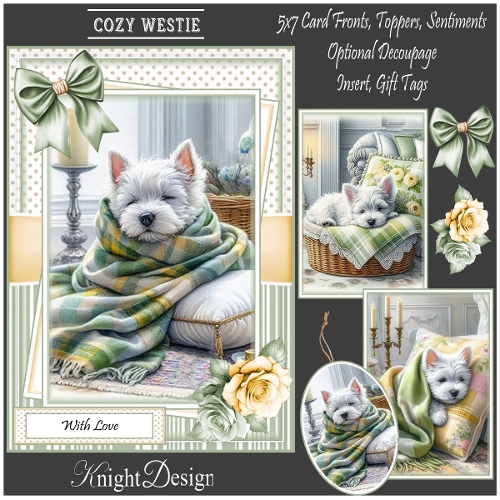 Cozy Westie Mini Kit With Set Of 3 Card Fronts - CUP1383459_58488 ...
