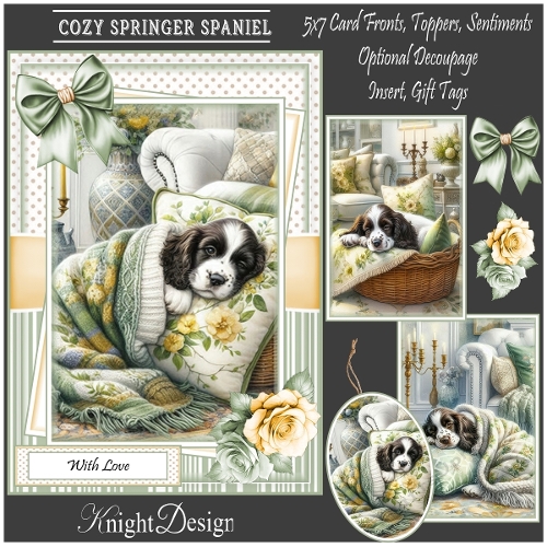 Cozy Springer Spaniel Mini Kit - Set Of 3 Card Fronts - CUP1383467 ...