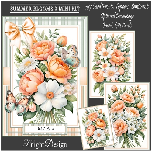 Summer Blooms 2 With Set Of 3 Card Fronts - CUP1386651_58488 | Craftsuprint