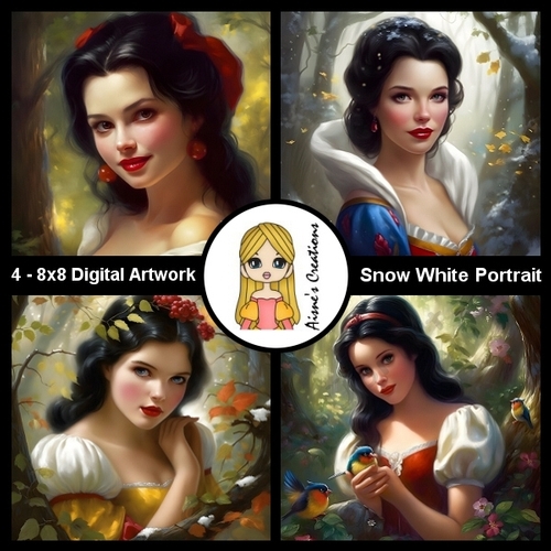 Snow White Portrait Artwork - CUP1210611_466 | Craftsuprint