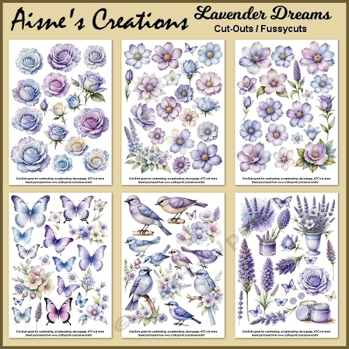 Lavender Dreams Floral Cut-Outs / Fussy Cuts - CUP1368194_466 ...