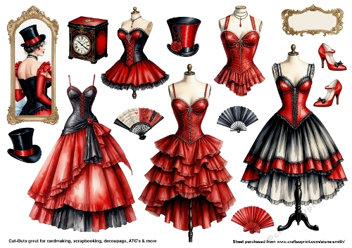 Moulin Rouge Burlesque Clothing & Accessories Cut-Outs - CUP1371783_466 ...