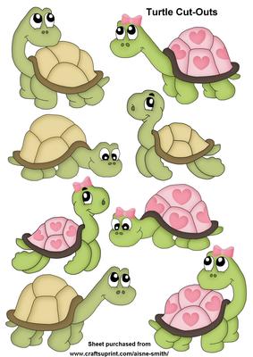 Turtles Cut-outs - CUP336573_466 | Craftsuprint