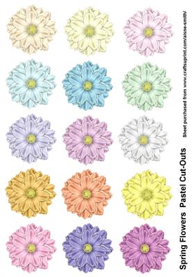 Spring Flowers Pastel Cut-outs - CUP393263_466 | Craftsuprint