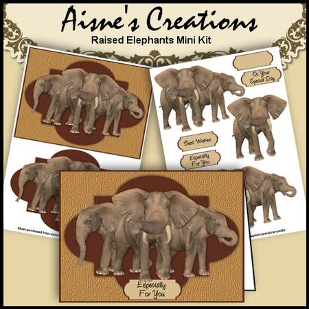 Raised Elephant Mini Kit - CUP423927_466 | Craftsuprint