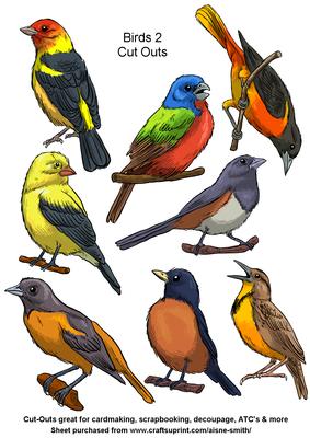 Birds 2 Cut Outs - CUP659351_466 | Craftsuprint
