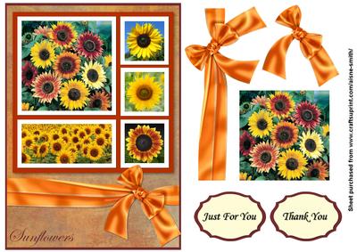 Sunflowers Collage Card - CUP681206_466 | Craftsuprint