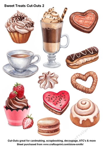 Watercolor Sweet Treats 2 Cut-Outs - CUP780783_466 | Craftsuprint