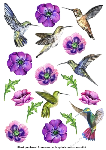 Watercolor Hummingbirds Cut Outs - CUP852135_466 | Craftsuprint