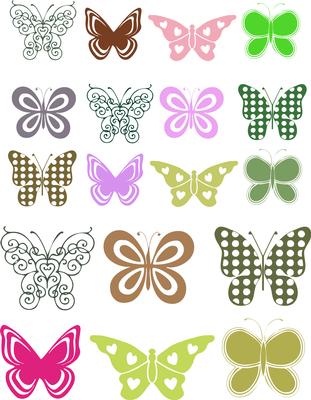 Butterflies Embellishments - CUP66101_671 | Craftsuprint