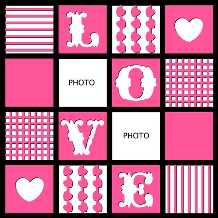 Mosaic Design - Love Page Layout Template - CUP86718_671 | Craftsuprint