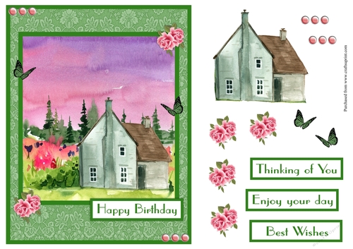 Countryside birthday greeting card - CUP1159889_84699 | Craftsuprint