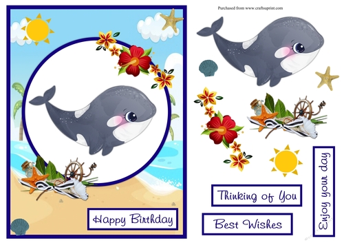 Summerly birthday greeting card - CUP1163196_84699 | Craftsuprint