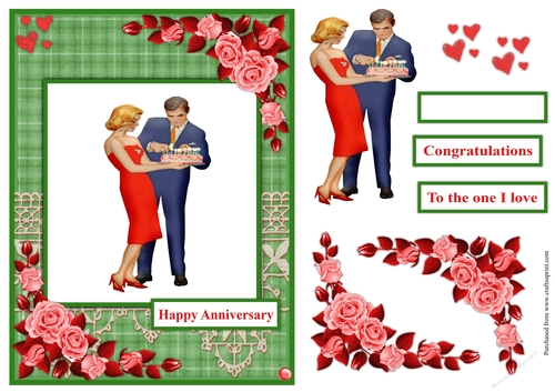 Happy Couple Anniversary Greeting Card - CUP1169672_84699 | Craftsuprint