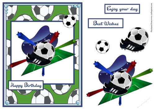 Soccer birthday greeting card - CUP1171001_84699 | Craftsuprint