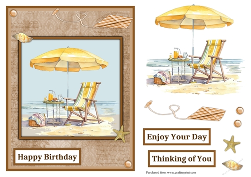 Beach birthday greeting card - CUP1273446_84699 | Craftsuprint