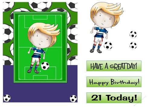 Soccer Birthdays Boy Greeting Card - CUP946064_84699 | Craftsuprint