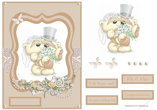 Wedding greeting card with Fizzy Moon couple - CUP953716_84699 ...