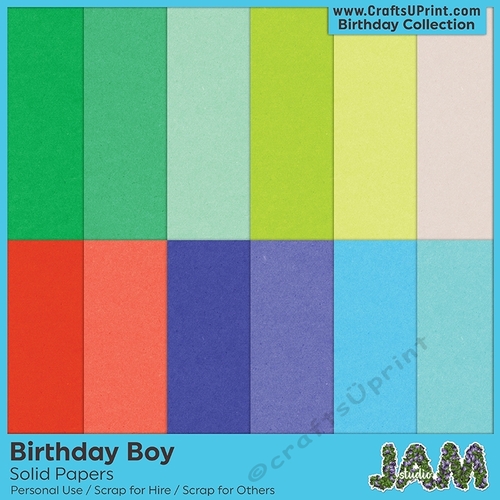 12x12 Solid Color Papers - Boy - CUP723440_69740 | Craftsuprint