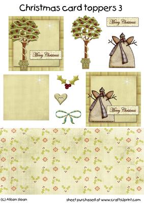 Christmas Card Toppers Sheet 3 - CUP145520_416 | Craftsuprint