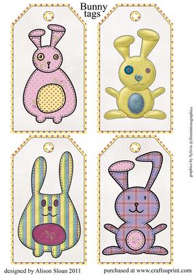 Bunny Tags - CUP247559_416 | Craftsuprint