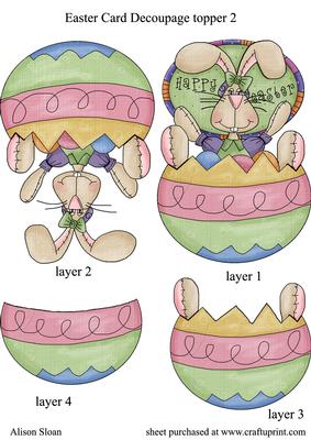 Easter Card Decoupage Topper Sheet 2 - CUP42288_416 | Craftsuprint