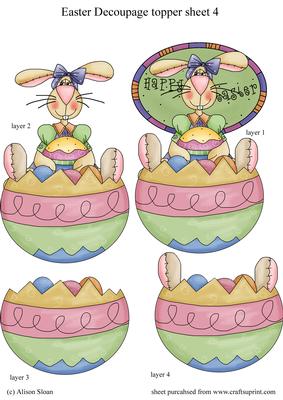 Easter Decoupage Topper Sheet 4 - CUP50656_416 | Craftsuprint