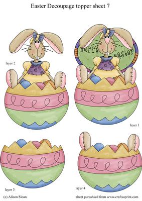 Easter Decoupage Topper Sheet 7 - CUP50665_416 | Craftsuprint