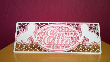 Ella Name Plaque Card - CUP710191_2199 | Craftsuprint