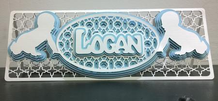 Logan Name Plaque Card - CUP710224_2199 | Craftsuprint