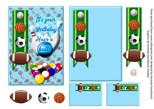 Its your Birthday, Have a Ball Quick Card 1 - CUP1160401_90819 ...