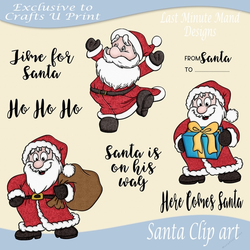 Santa Clip Art set 1 - CUP1078836_80189 | Craftsuprint