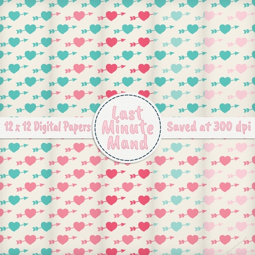 Sweet Valentine digital papers 8 - CUP1092145_80189 | Craftsuprint