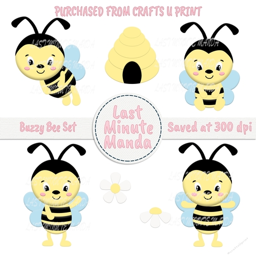 Buzzy Bee Layered Templates, Digi stamps and clipart - CUP1103786_80189 ...