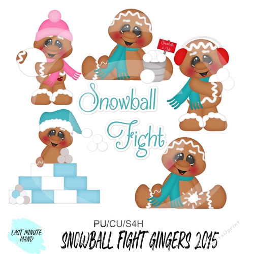 Snowball Fight Gingers - CUP1132322_80189 | Craftsuprint