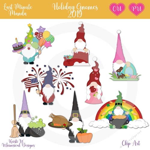 Holiday Gnomes 2019 Clipart - clipart commercial use - CUP1137011_80189 ...