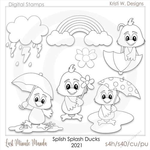 Splish Splash Ducks Digital Stamps - CUP1144649_80189 | Craftsuprint