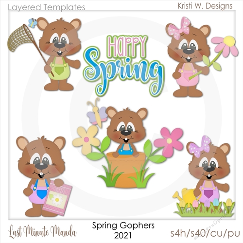 Spring Gophers Layered Templates - CUP1144763_80189 | Craftsuprint