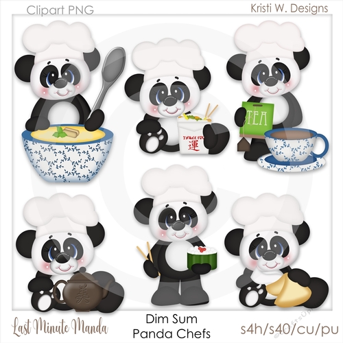 Dim Sum Panda Chefs Clipart - CUP1146164_80189 | Craftsuprint