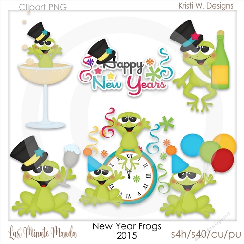 New Year Frogs 2015 - CUP1147258_80189 | Craftsuprint