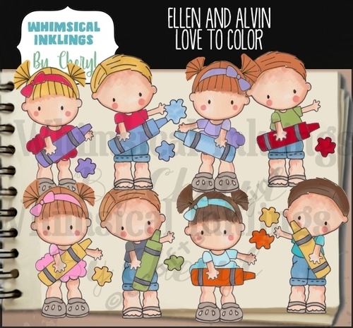 Ellen and Alvin Love to Color - CUP1147705_80189 | Craftsuprint