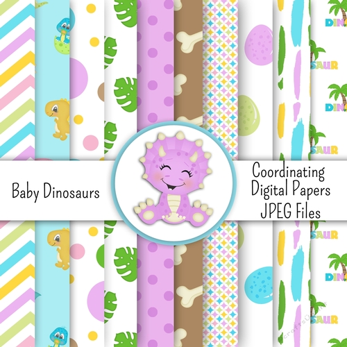 Baby Dinos 2020 Digital papers - CUP1147859_80189 | Craftsuprint