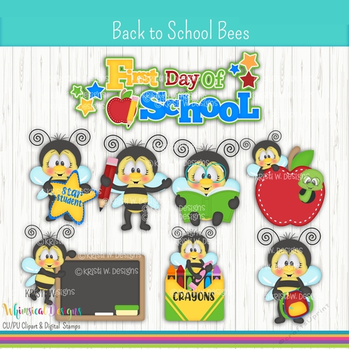 Back to School Bees 2020 Clipart - CUP1147875_80189 | Craftsuprint