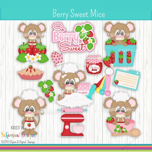 Berry Sweet Mice 2020 Clipart - CUP1147882_80189 | Craftsuprint