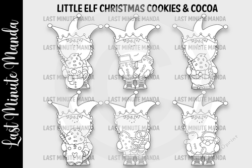 Little Elf Christmas Cookies and Cocoa Digital Stamps - CUP1173265 ...