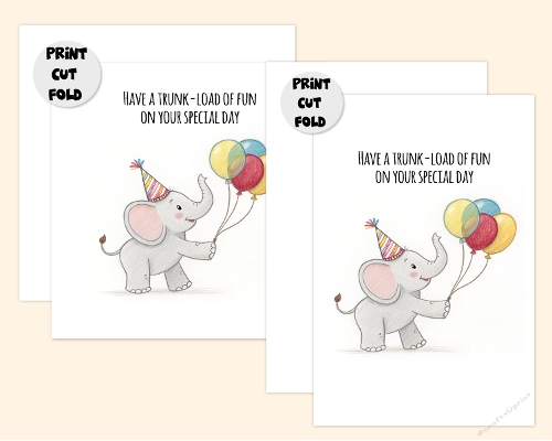 Ellie Birthday Set 2 (Print Cut Fold) - CUP1360806_80189 | Craftsuprint