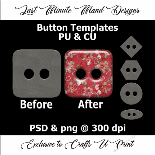 Button (2 hole) Templates - CUP988099_80189 | Craftsuprint