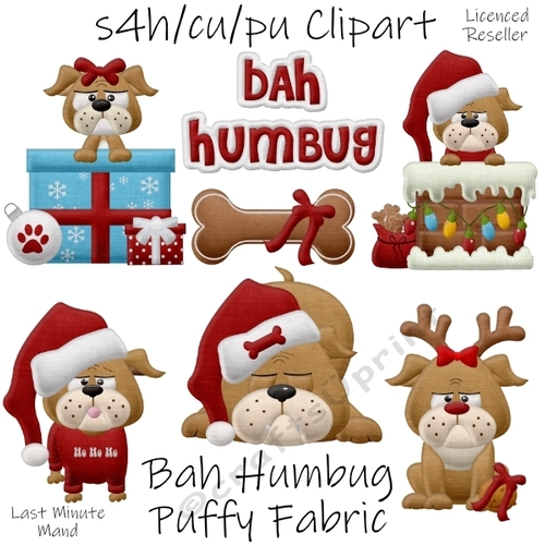 Bah Humbug Puffy Fabric Clipart - CUP992728_80189 | Craftsuprint
