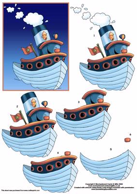 Happy Tugboat 2 - CUP10344_56 | Craftsuprint